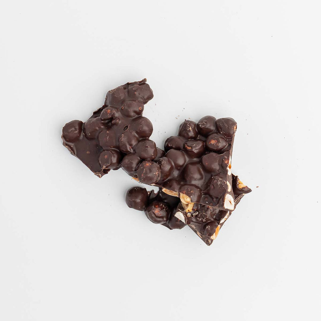 Caramelised Hazelnut Dark Chocolate Slab – Kakawa Chocolates