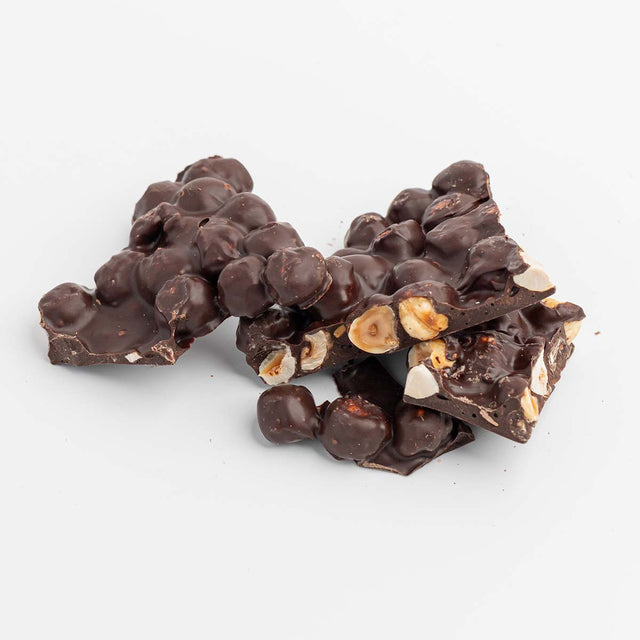 Caramelised Hazelnut Dark Chocolate Slab – Kakawa Chocolates