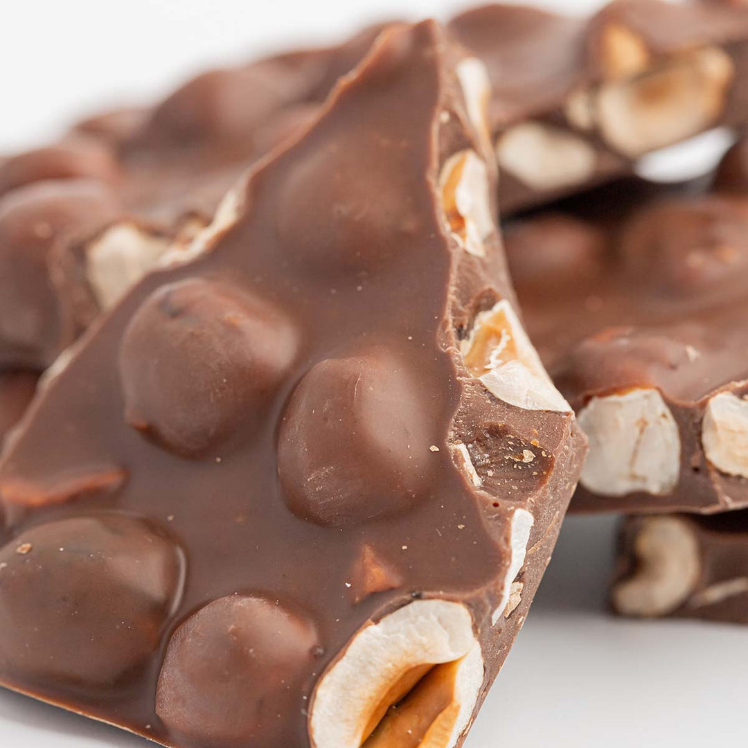 Caramelised Hazelnut Milk Chocolate Slab | Kakawa Chocolates